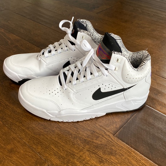 Nike | Shoes | Nike Air Flight Mid Black And White Casual Shoe 95 ...